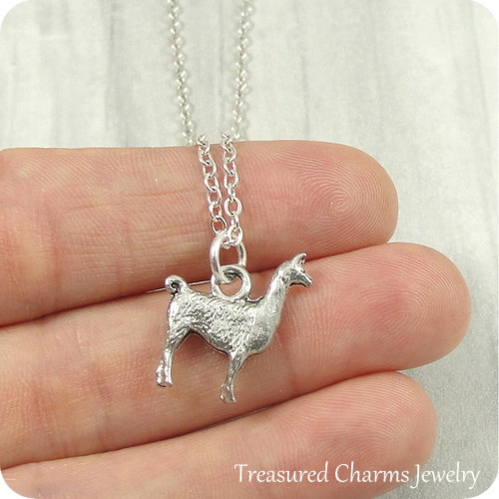 Silver Llama Necklace Llama Charm Llama Pendant Llama | Etsy