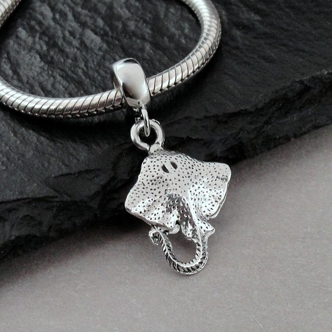 Stingray European Charm, Silver Stingray Dangle Charm, Manta Ray Charm ...