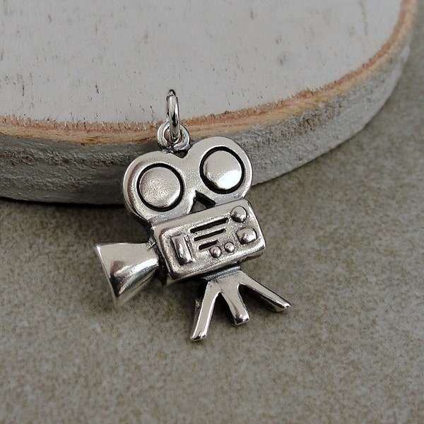 Sterling Silver Camera Charm - Etsy