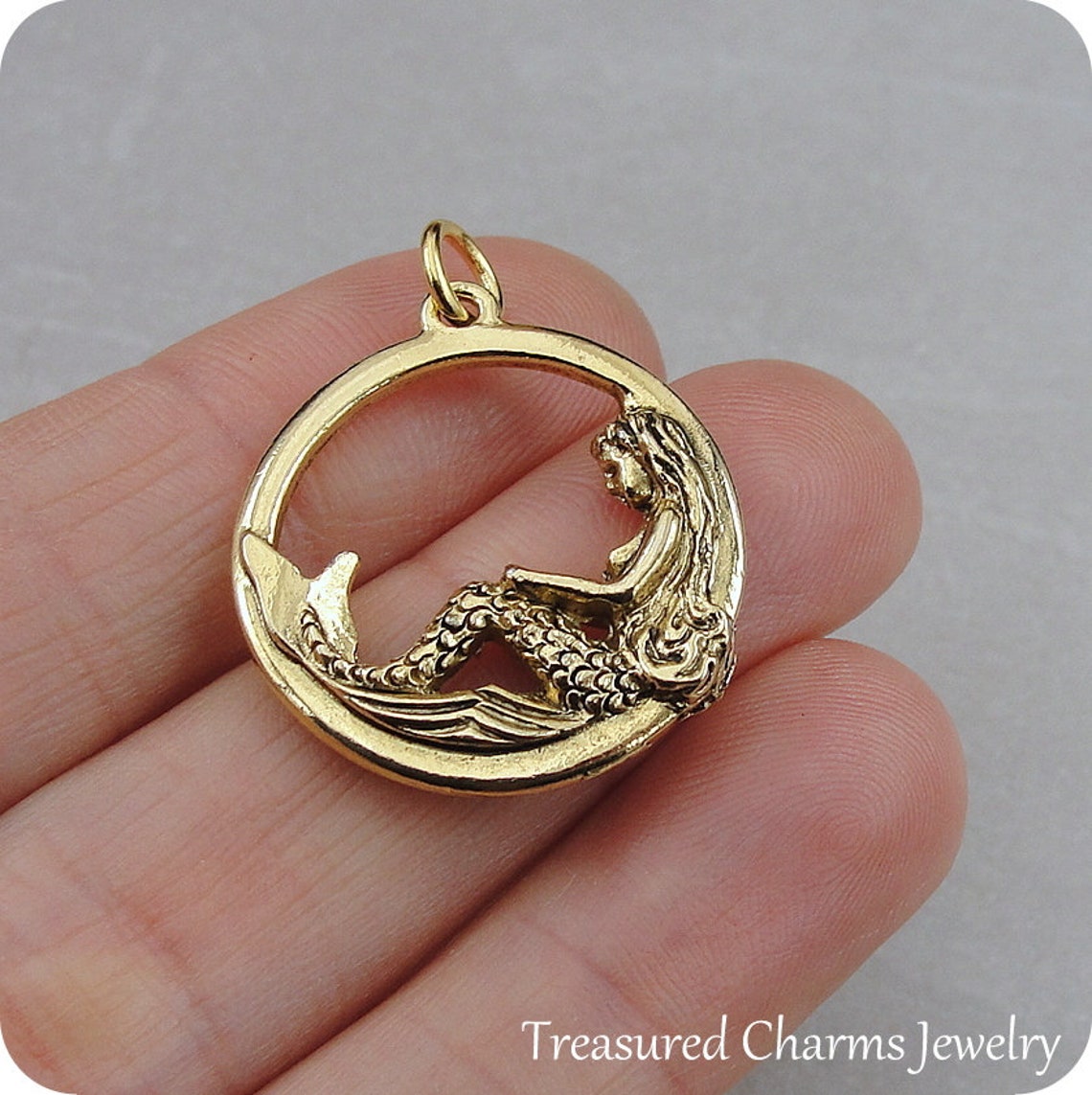 Gold Mermaid Charm Mermaid Pendant Necklace Charm Bracelet - Etsy