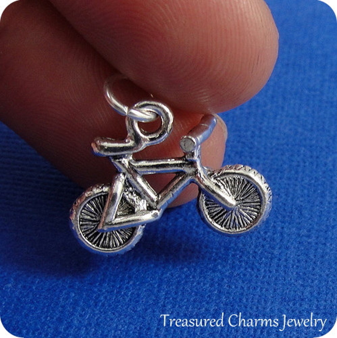 Bicycle Charm - Silver Bicycle Bike Charm for Necklace or Bracelet - Etsy