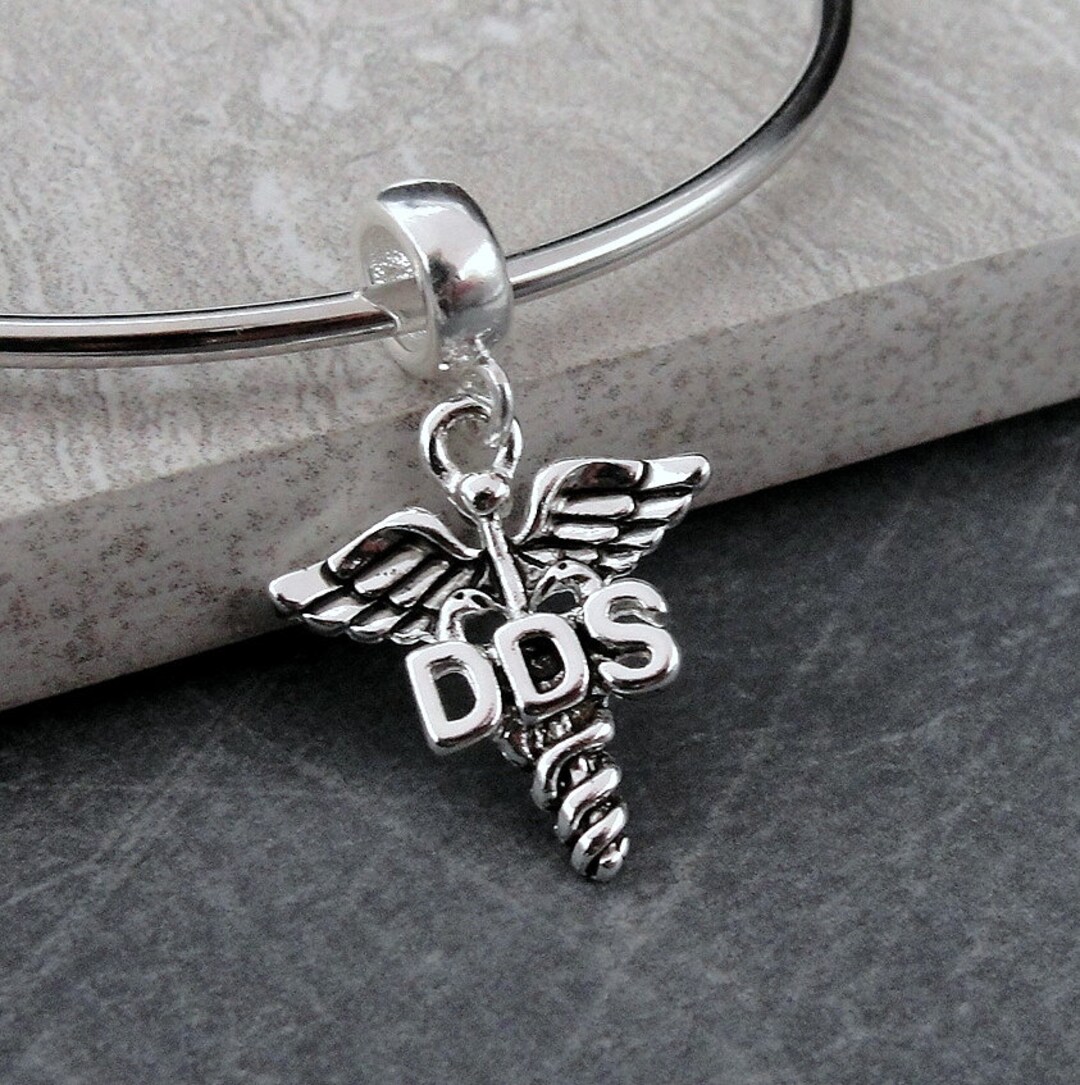 Silver DDS Caduceus Dangle Charm, Dentist Symbol Charm, DDS Symbol ...