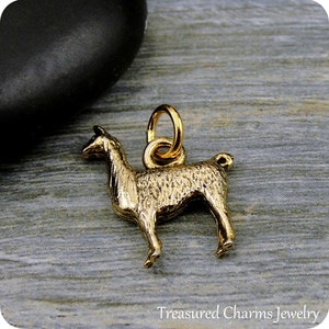 Llama Charm, Gold Llama Charm for Necklace or Bracelet, Llama Pendant ...