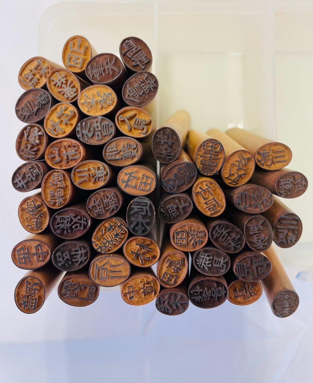 50 Treasures: Antique Japanese Wooden Seal Set Stamp Set Hanko Japan - Etsy