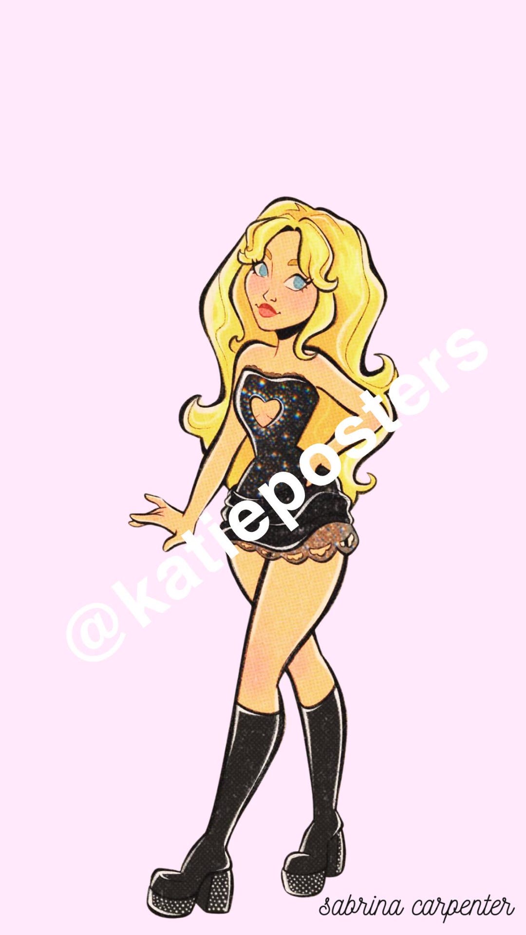 Sabrina Carpenter Animated Digital Art Poster Print - Etsy