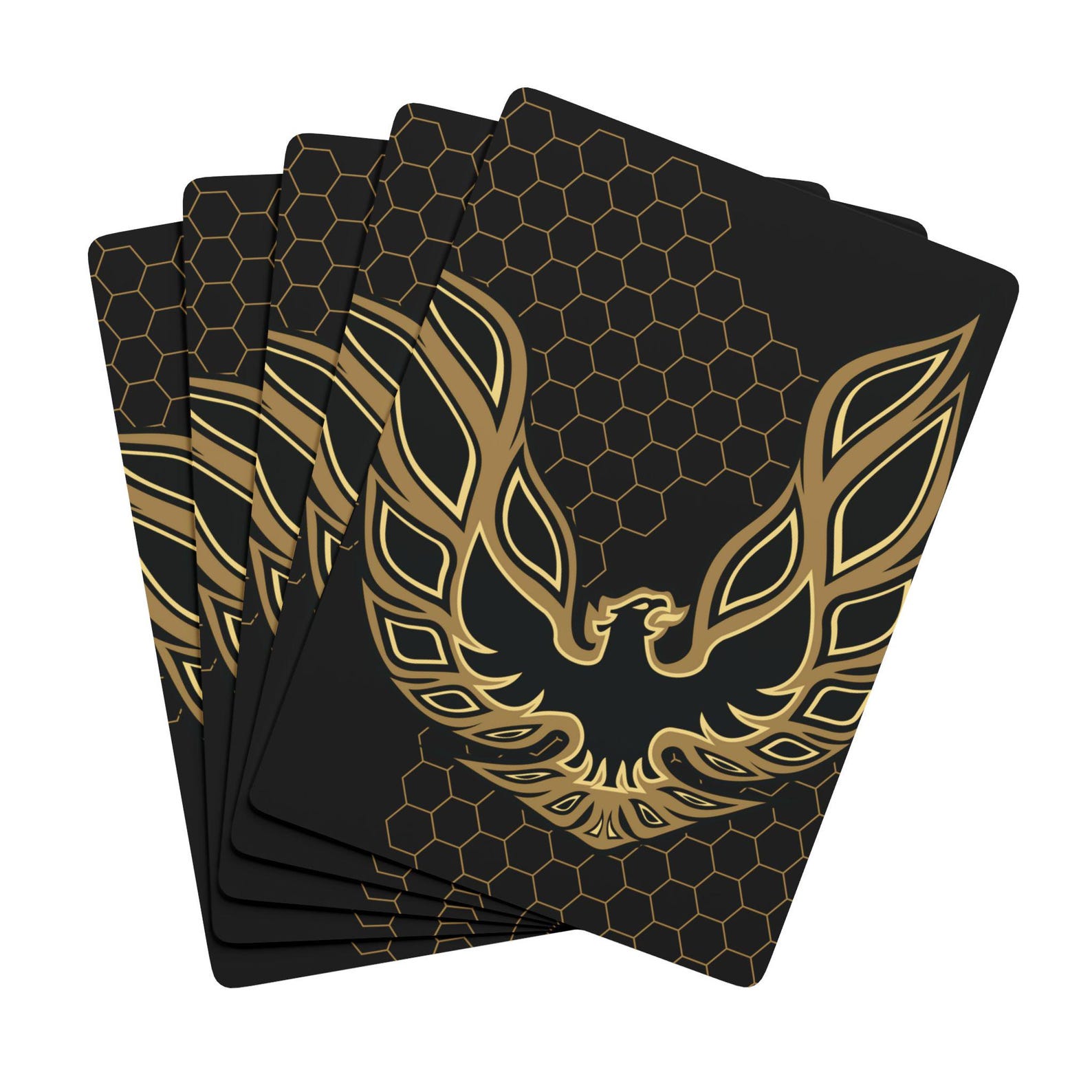 SATB Black and Gold Trans Am Firebird Phoenix Playing Cards | Poker ...