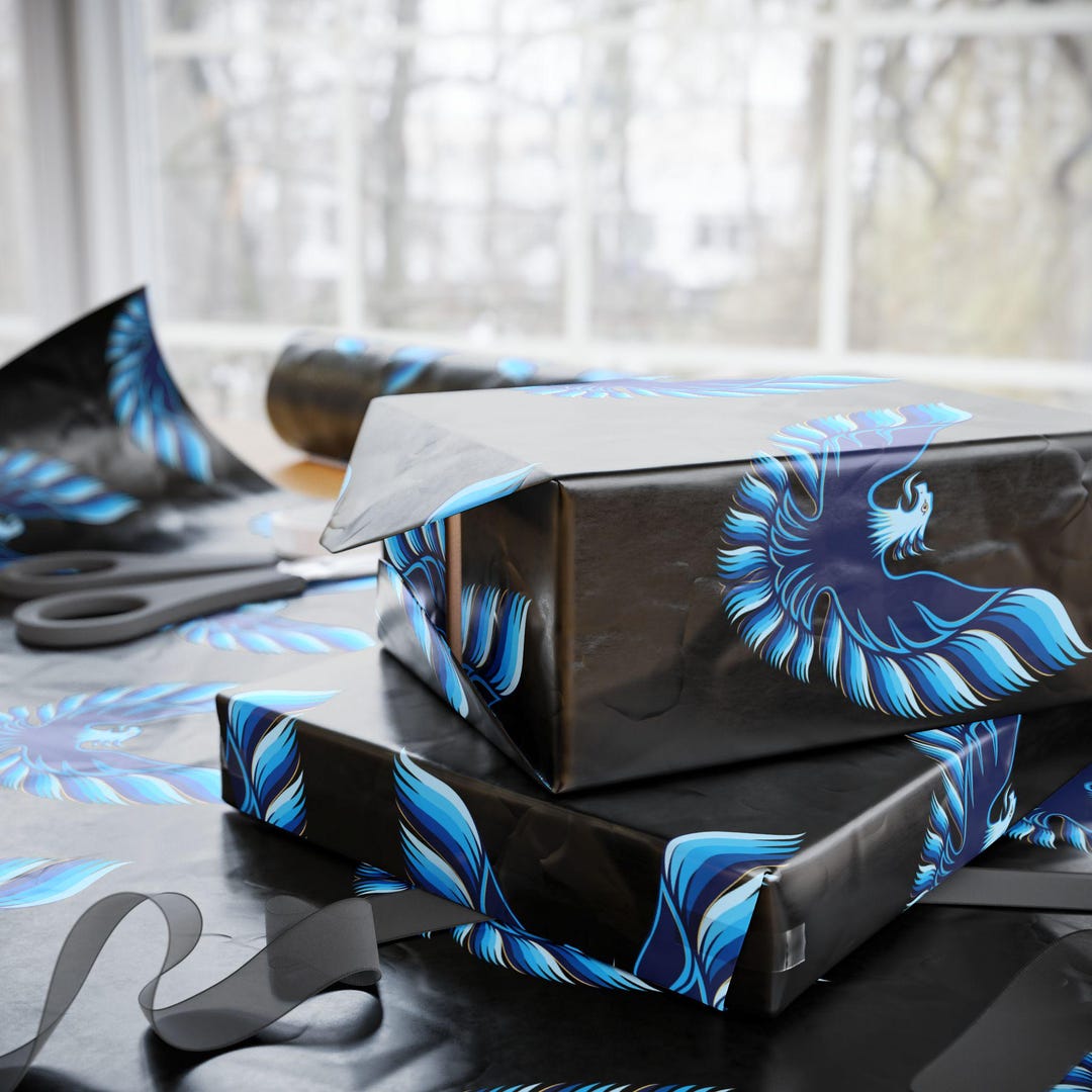 1979 Firebird Trans Am Pattern Wrapping Paper | Blue / Black Metallic ...