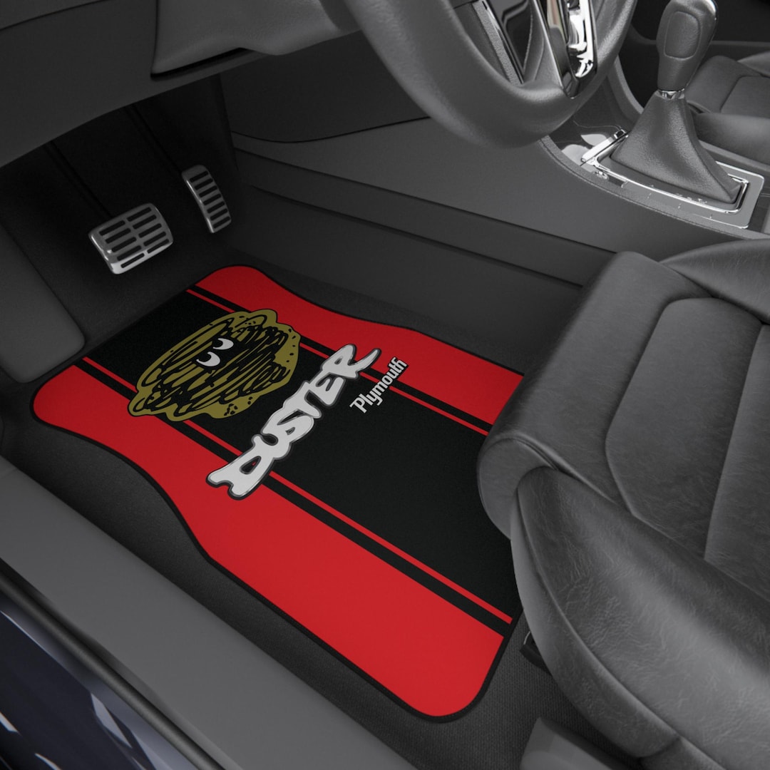 Vintage Style Plymouth Duster Mopar Tribute Car Floor Mats set of 4 Red ...