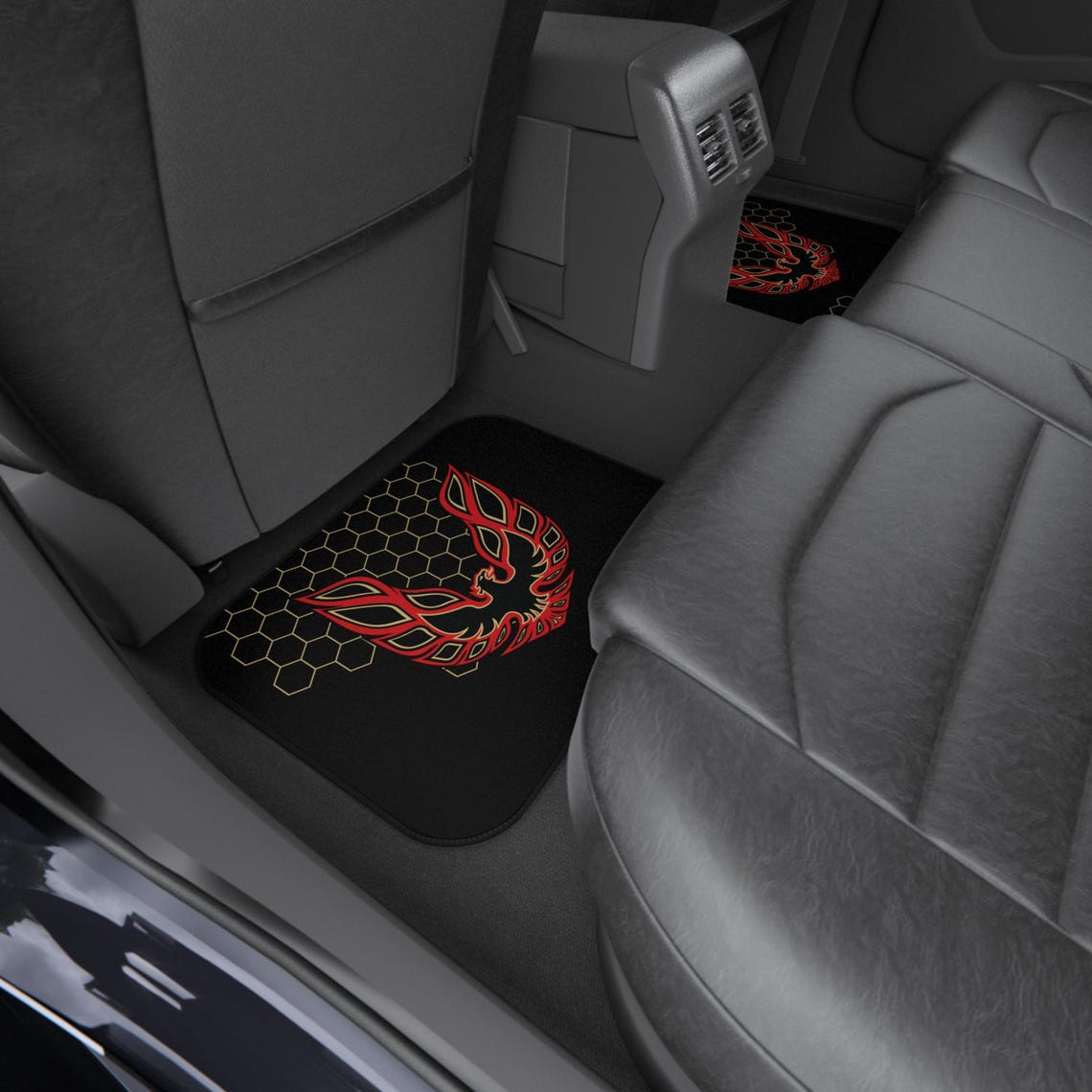 Pontiac Firebird Trans Am Tribute Car Floor Mats: Red & Gold (set of 4 ...