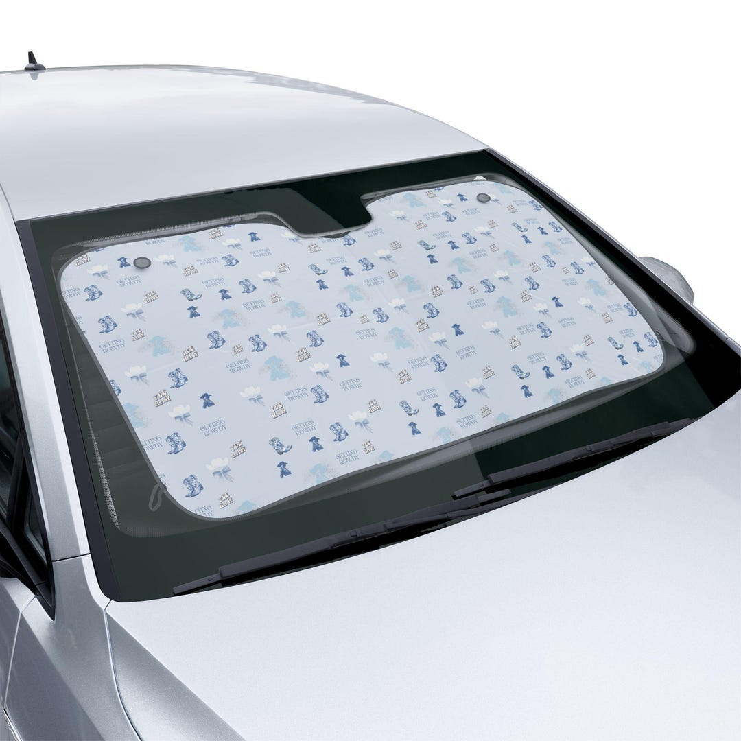 Cowgirl Themed Blue Car Sun Shades, Western Sunshade, Auto Sun Visor ...