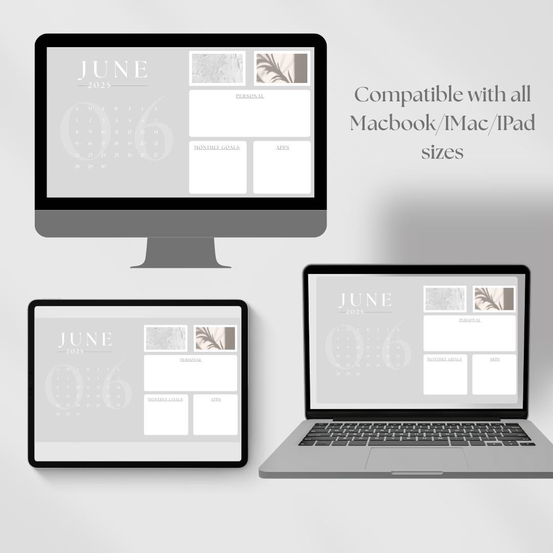 Neutral Gray Minimalist Desktop Background – Macbook, Imac & iPad ...