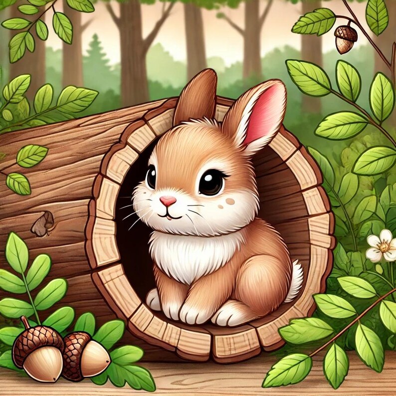 15 Cute Rabbits Coloring Sheets, 15 Coloring Block Bunny, 15 Rabbits ...