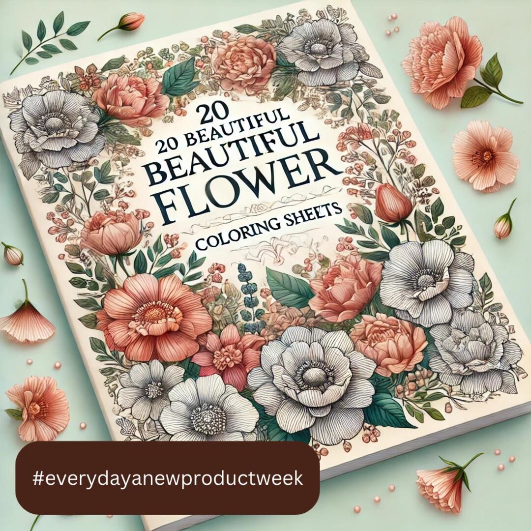 20 Beautiful Flower Coloring Sheets, Folower Coloring Sheets, Flower ...