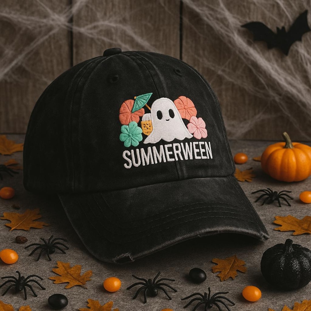Embroidered Summerween Boo Hat, Summer-ween Cap, Spooky Season Hat ...