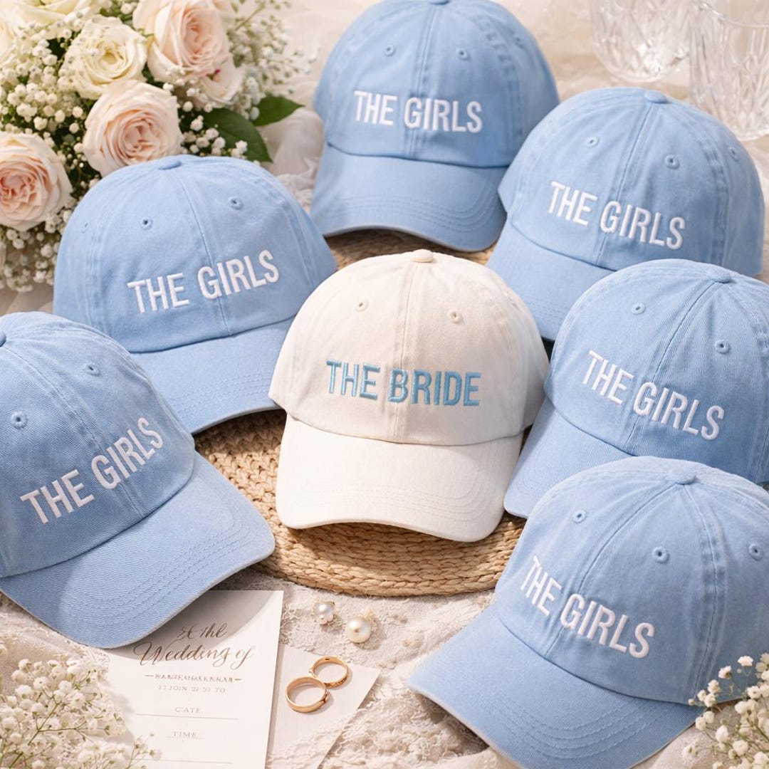 Bridal Party Hats, Bride and Bridesmaids Caps, the Bride Hat, the Girls ...