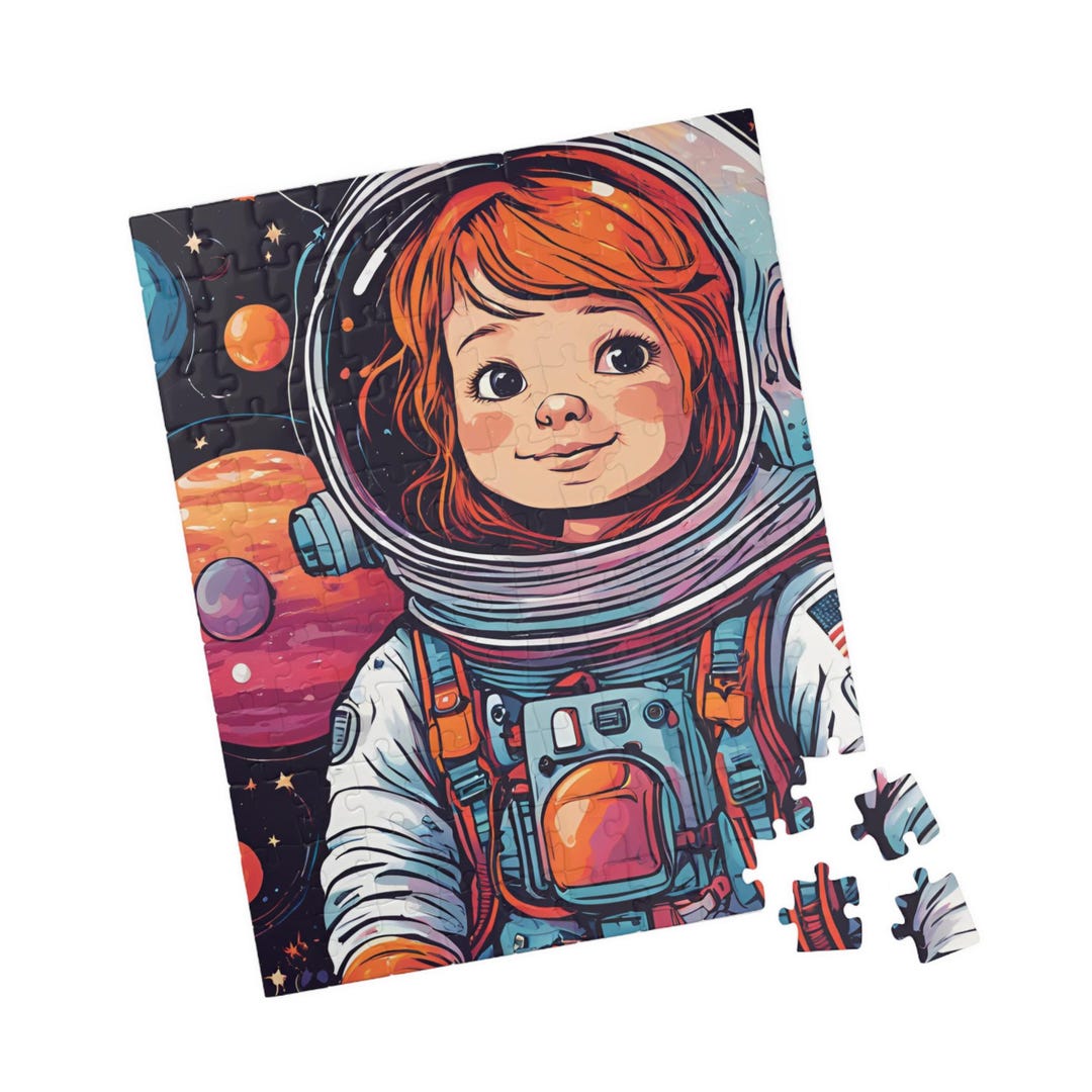 Children's Puzzle - Astronaut in Space, 110-piece Educational Jigsaw ...