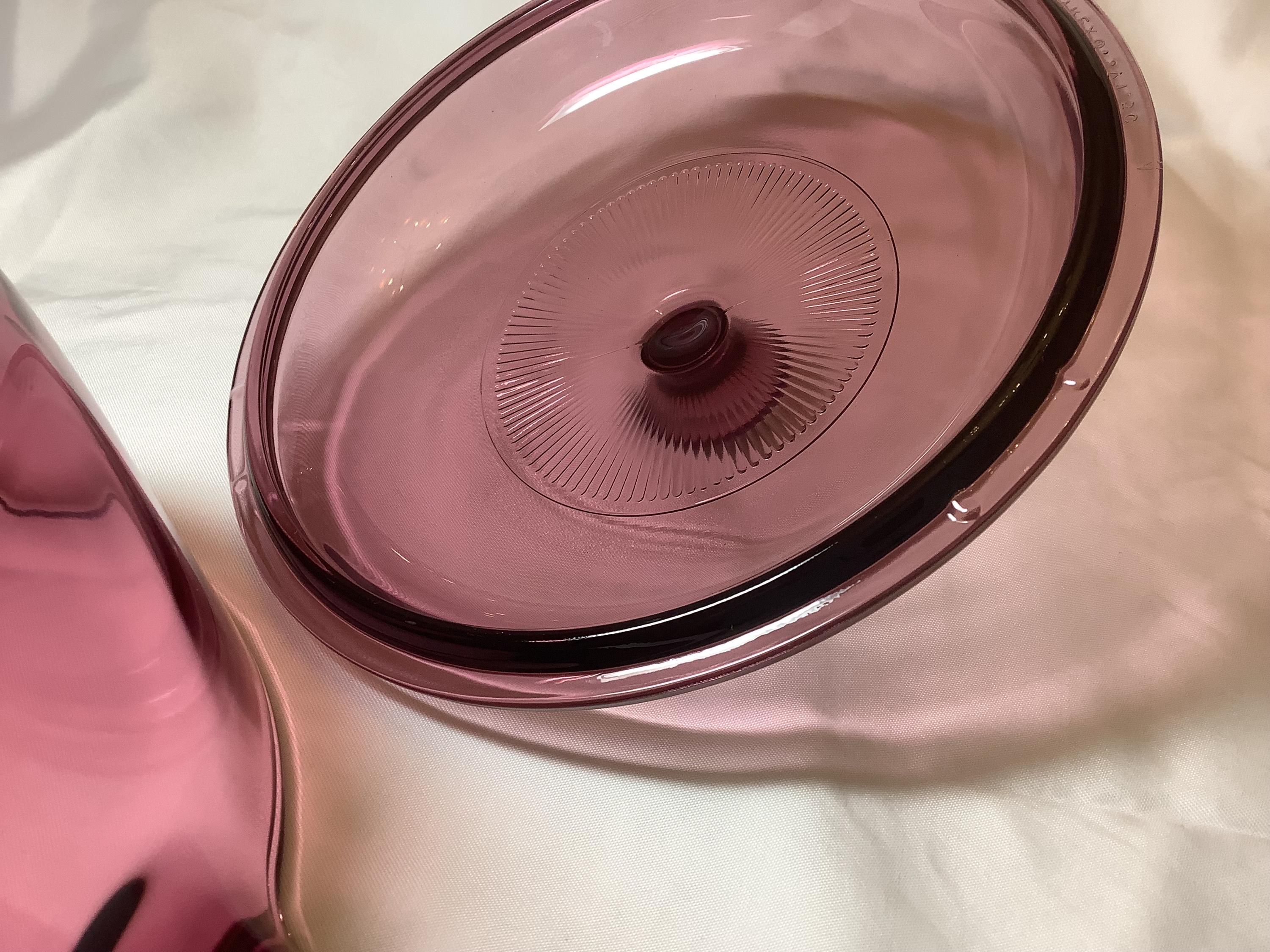 Pyrex Visions Cookware by Corning USA, 1.5 Litre Pot With Lid Cranberry ...