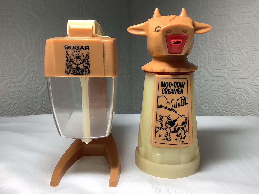 Whirley Cow Creamer & Sugar Dispenser 1960s Diner Moo-cow Creamer Set ...