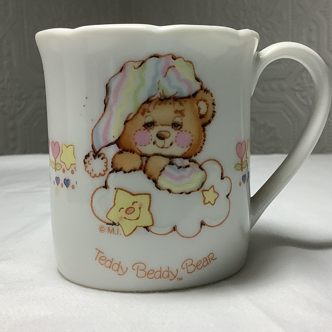 Teddy Beddy Bear Collectable Mini Cup/mug, Porcelain 2.5” Mug Sleepy ...