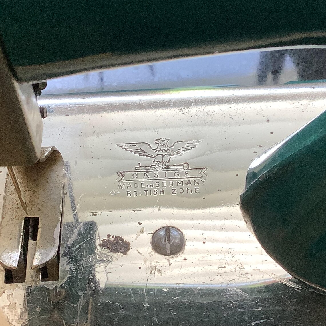 Vintage Casige Toy Sewing Machine, 1940s Made in Germany Childs Teal ...