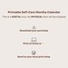 Printable Self-care Monthly Calendar 2025 - Etsy