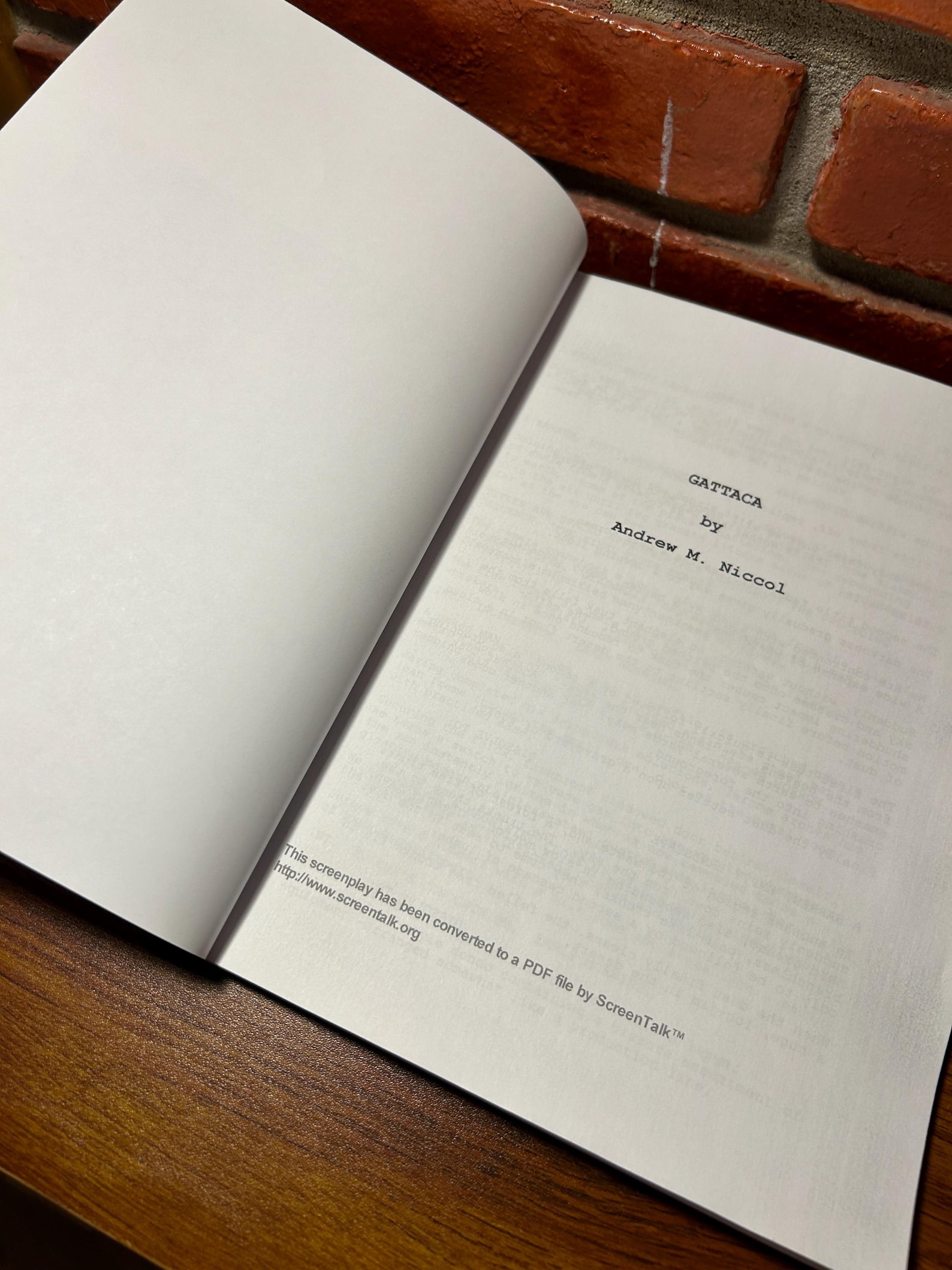 Gattaca Signed Autographed Script Full Screenplay Full Script Reprint ...