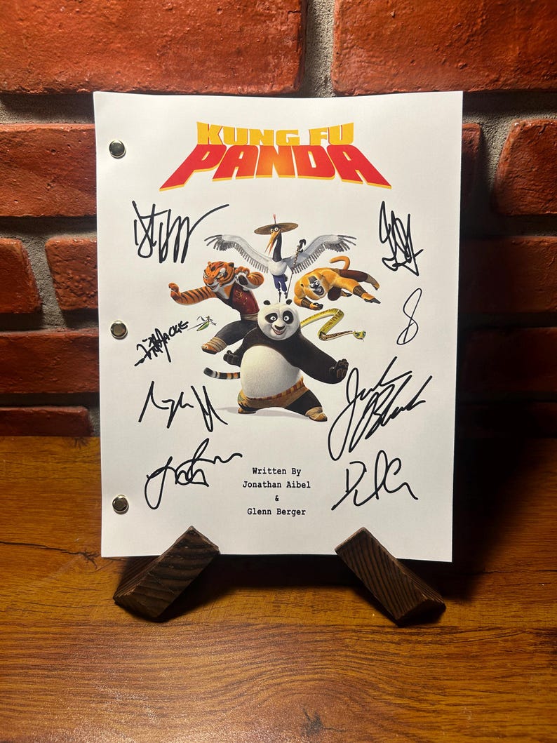 Kung Fu Panda Signed Autographed Script Full Screenplay Full Script ...