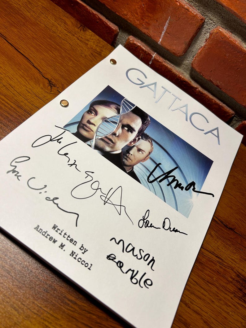 Gattaca Signed Autographed Script Full Screenplay Full Script Reprint ...