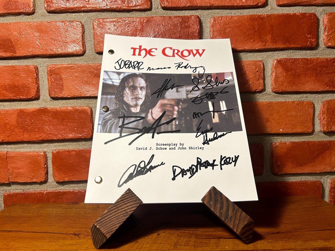 The Crow Autographed Cast Signed Script Screenplay Reprint Brandon Lee ...