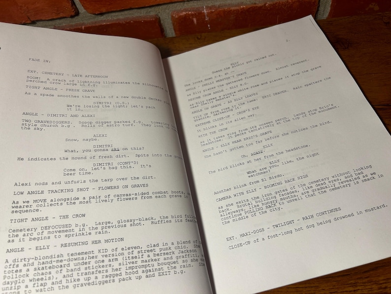 The Crow Autographed Cast Signed Script Screenplay Reprint Brandon Lee ...