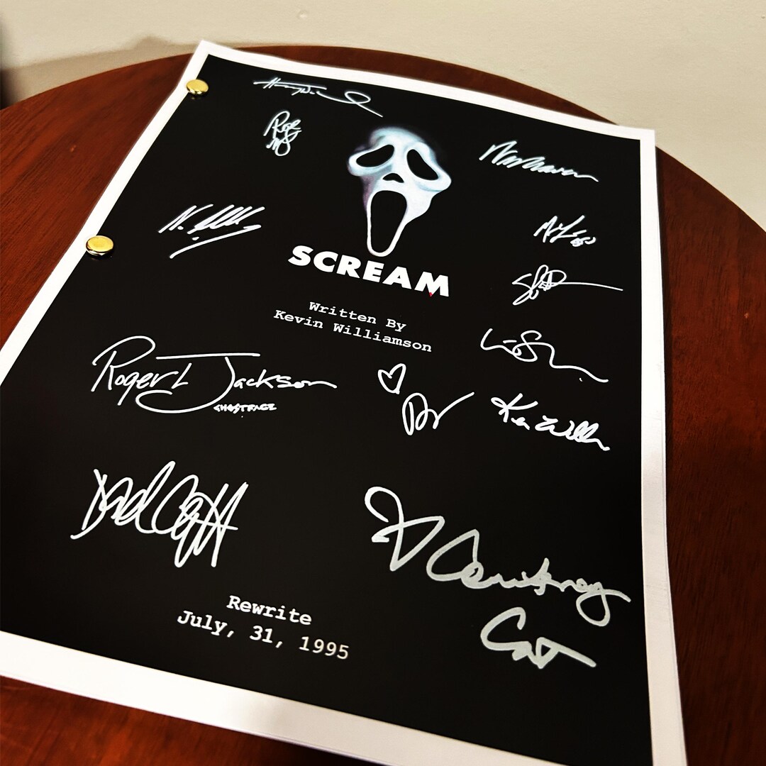 Scream Signed Autographed Script Full Screenplay Full Script Reprint ...