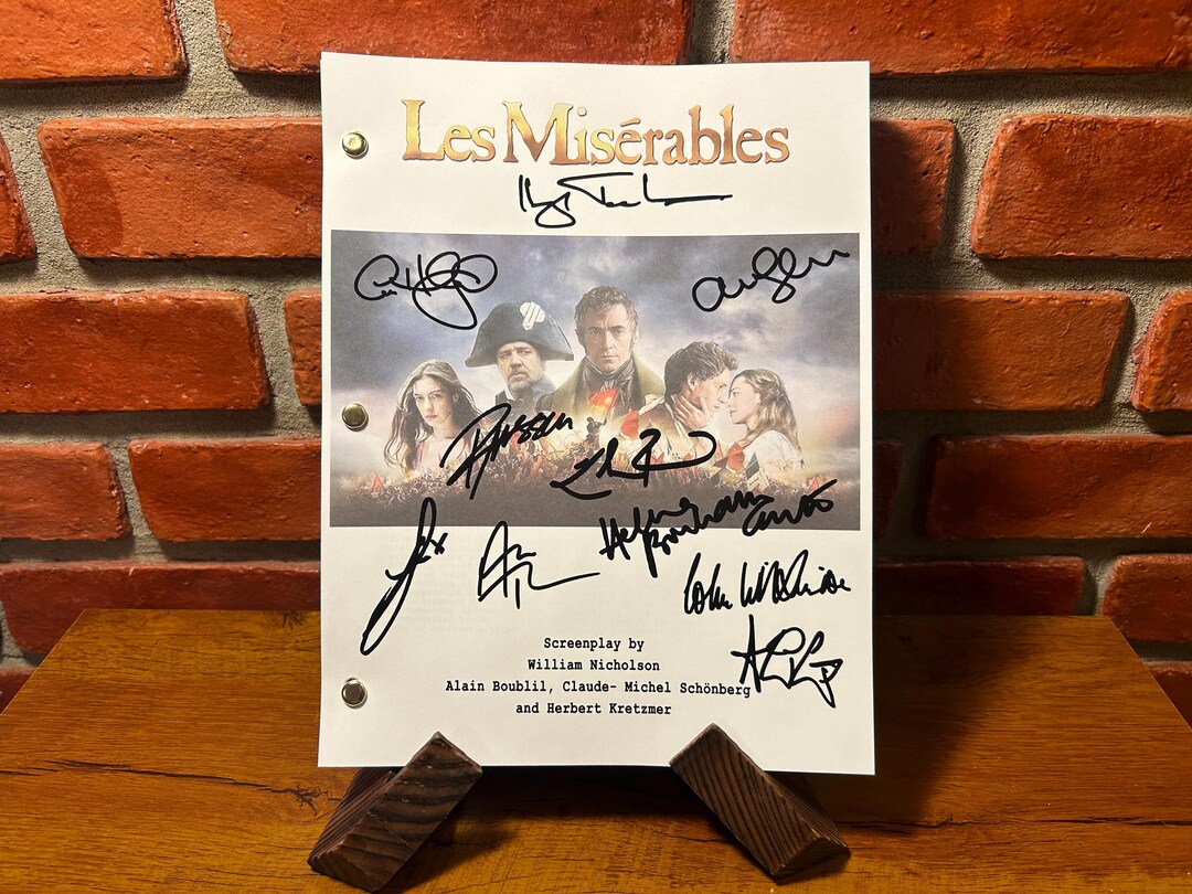 Les Miserables Signed Autographed Script Full Screenplay Full Script ...