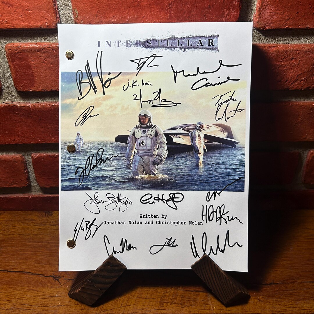 Interstellar Signed Autographed Script Full Screenplay Full Script Reprint Christopher Nolan ...