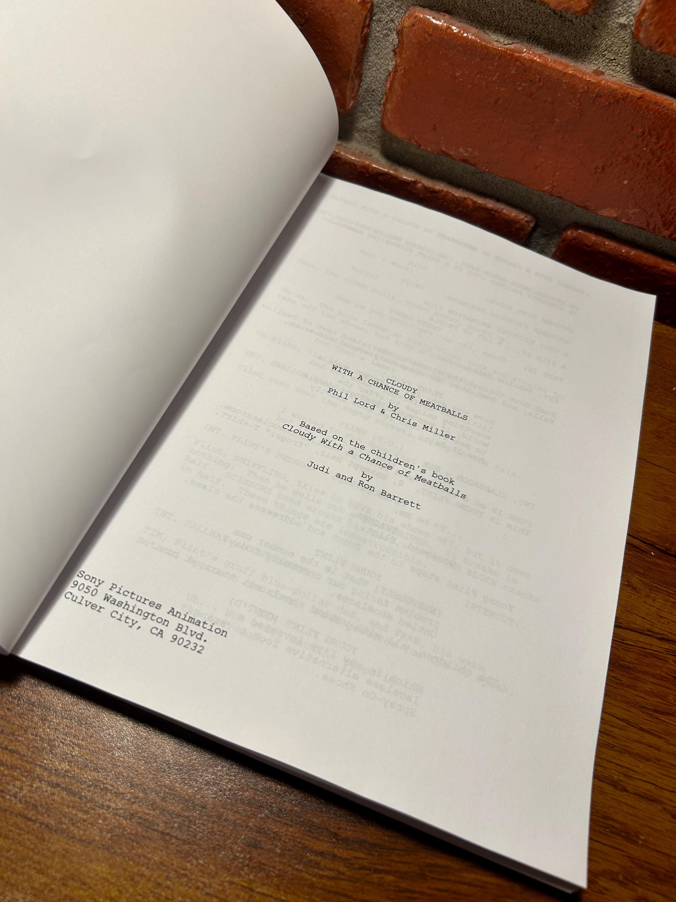 Cloudy With A Chance of Meatballs Signed Autographed Script Full ...