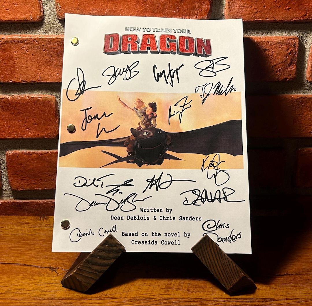 How to Train Your Dragon Signed Autographed Script Full Screenplay Full ...