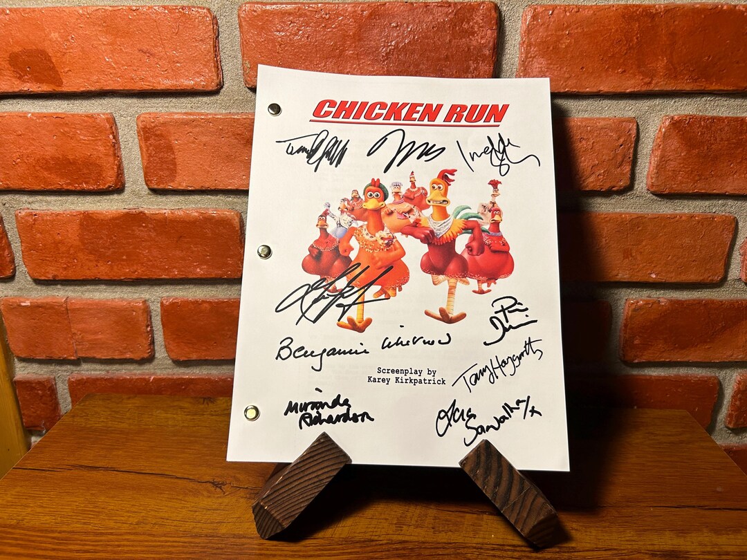 CHICKEN RUN (2000) Movie Screenplay Script — Full Cast Autograph ...