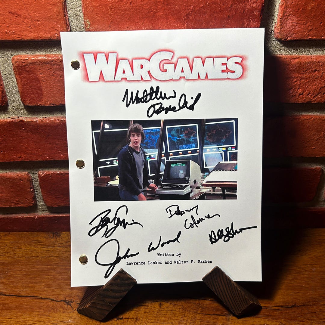 War Games Signed Autographed Script Full Screenplay Full Script Reprint ...