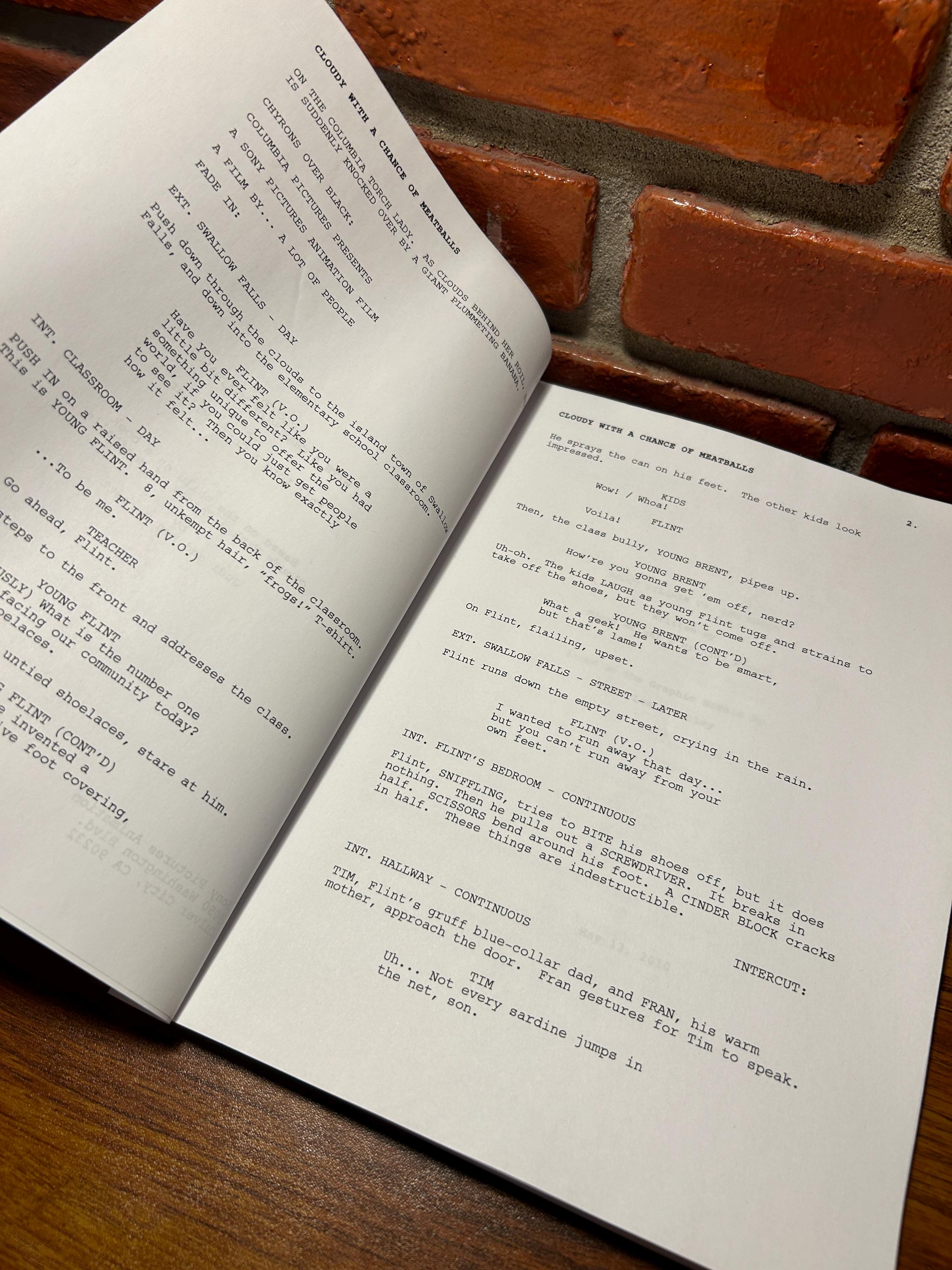 Cloudy With A Chance of Meatballs Signed Autographed Script Full ...