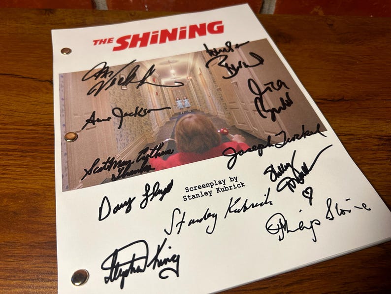 The Shining Autographed Cast Signed Script Full Screenplay Reprint Jack ...
