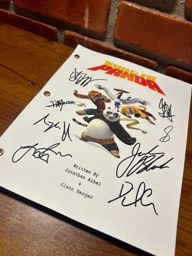 Kung Fu Panda Signed Autographed Script Full Screenplay Full Script ...