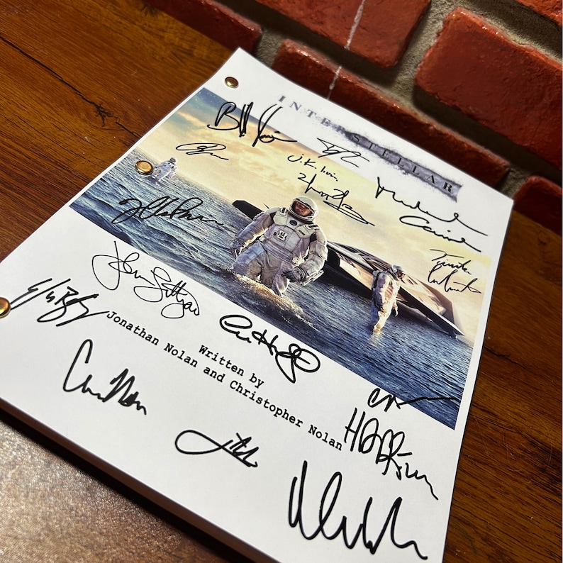 Interstellar Signed Autographed Script Full Screenplay Full Script ...
