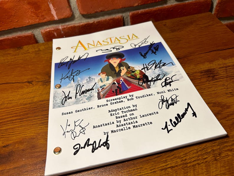 Anastasia Autographed Signed Script Full Screenplay Cast Signed Reprint ...