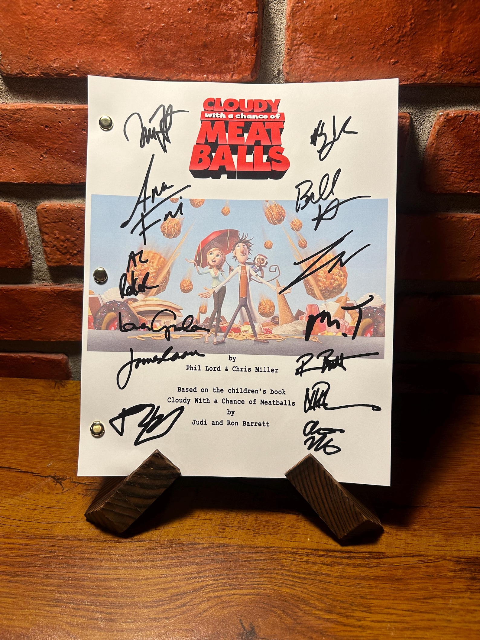 Cloudy With A Chance of Meatballs Signed Autographed Script Full ...