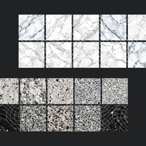 Rock Grain Texture Seamless Patterns, 100 JPG, Geology Stone ...