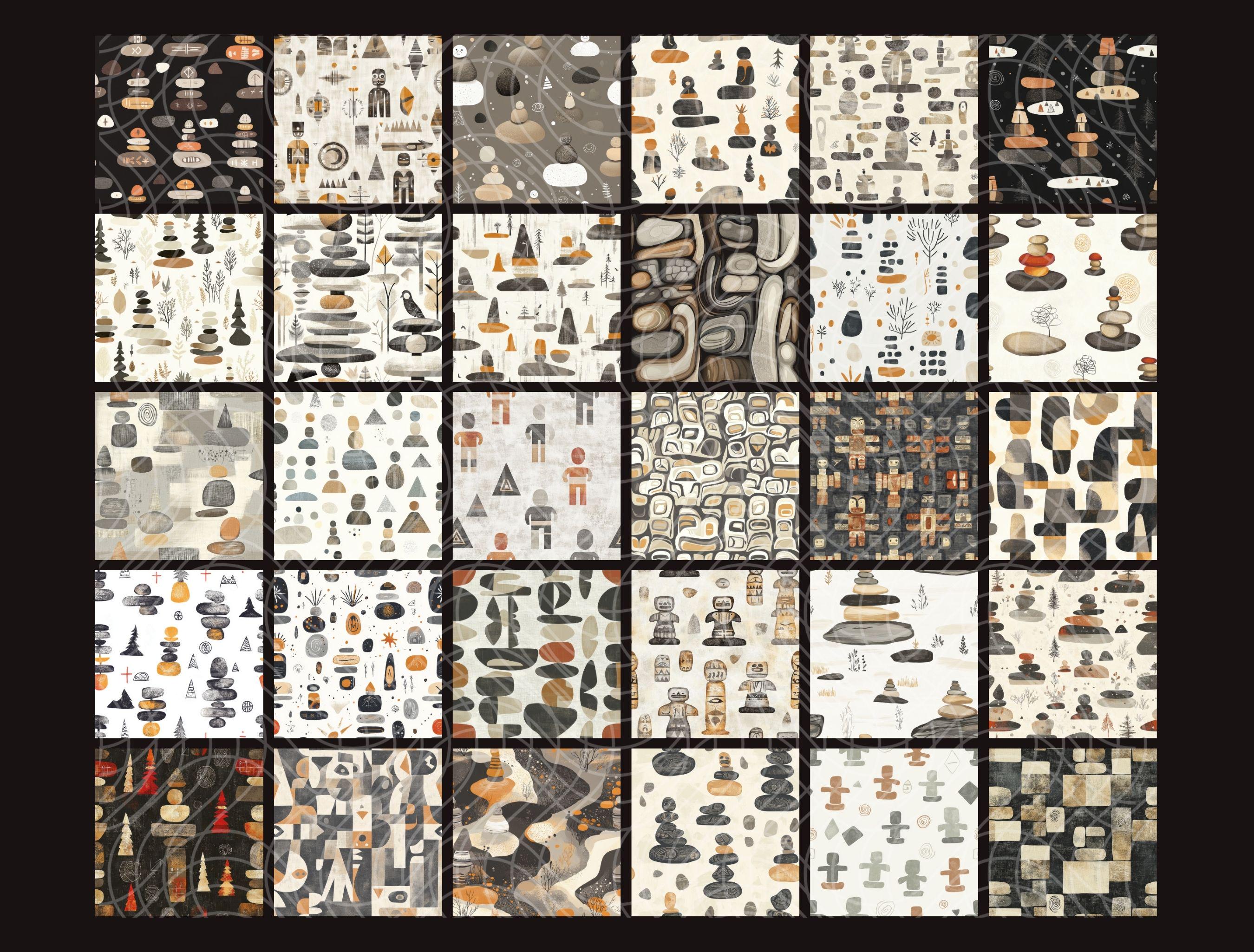 Canadian Indigenous Ethnic Style Seamless Patterns, 150 JPG, First ...