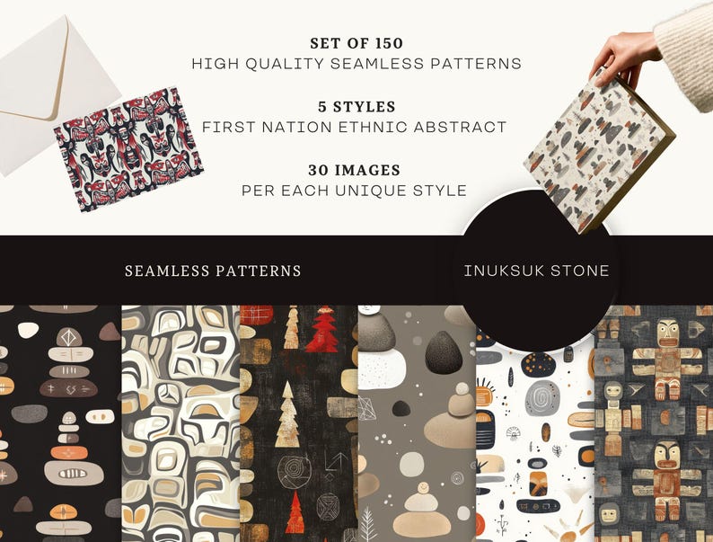 Canadian Indigenous Ethnic Style Seamless Patterns, 150 JPG, First ...