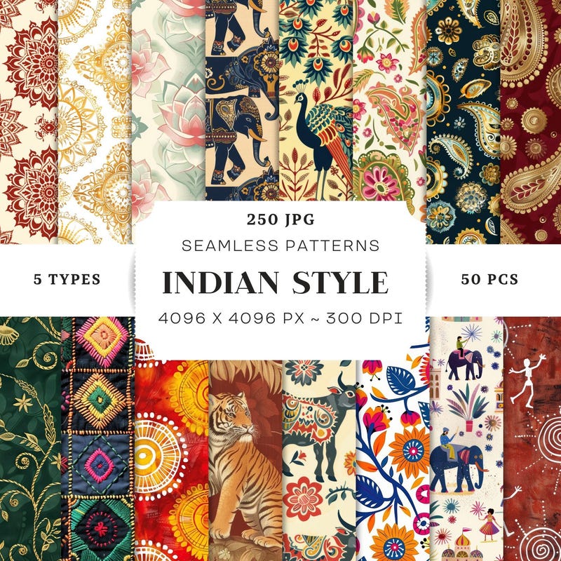 Indian Patterns - Etsy UK
