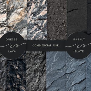 Rock Grain Texture Seamless Patterns, 100 JPG, Geology Stone ...
