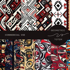 Canadian Indigenous Ethnic Style Seamless Patterns, 150 JPG, First ...