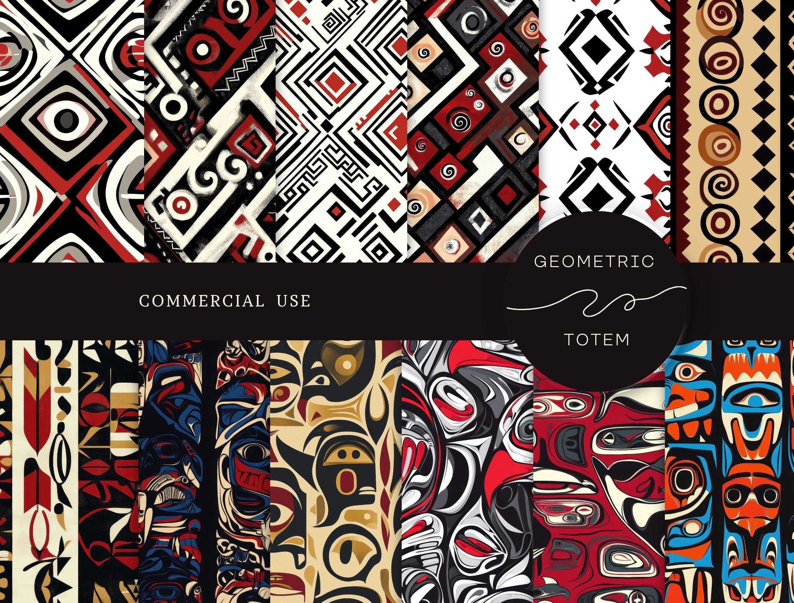 Canadian Indigenous Ethnic Style Seamless Patterns, 150 JPG, First ...